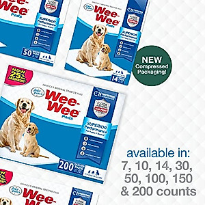 Four Paws Wee-Wee Superior Performance Pee Pads for Dogs - Dog & Puppy Pads for Potty Training - Dog Housebreaking & Puppy Supplies - 22" x 23" (200 Count)
