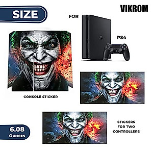 Joker Vinyl Skins Ps4 Controller Skin - One Skin Console Sticker One Games Console Skins Protective Vinyl Skin Decal - One Skins for Console Avenger Stickers Ps4 Controller Sony
