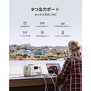 BLUETTI Solar Generator EB3A with PV200 Solar Panel Included, 268Wh Portable Power Station w/ 2 600W (1200W Surge) AC Outlets, LiFePO4 Battery Backup for Outdoor Camping, Van/RV Travel, Emergency