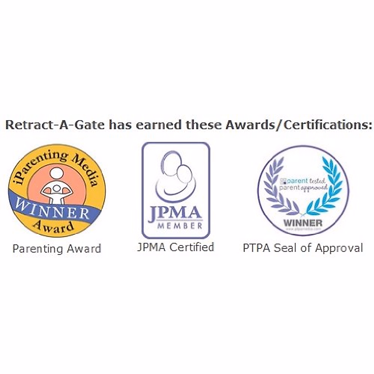 Retract-A-Gate 52" White: The Original and only Made in USA Retractable Baby, Dog, & Cat Gate