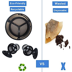 𝟮𝟬𝟮𝟯 𝙐𝙥𝙜𝙧𝙖𝙙𝙚𝙙 𝙍𝙚𝙪𝙨𝙖𝙗𝙡𝙚 Mesh Ground Coffee Filter Basket Compatible with K-Duo Essentials and for K-Duo Brewers Machine, Coffee Cup Pod for K Cup and Cleaning Brush