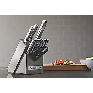 Calphalon 2017943 Stainless Steel 12 Piece Cutlery Block Set, Silver