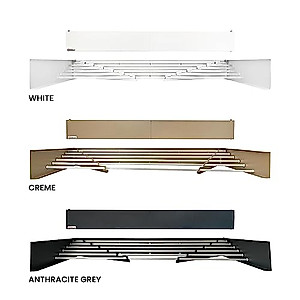 LEBENSART Laundry Drying Rack, Stainless Steel Collapsible Wall Mounted Space Saving Clothes Drying Rack, Indoor and Outdoor Foldable Drying Rack, 60lbs-20 Ft Drying Capacity, 40" (Anthracite Gray)