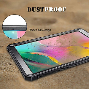 Fintie Shockproof Case for Samsung Galaxy Tab A 10.1 2019 Model SM-T510 / T515 / T517, Tuatara Rugged Unibody Hybrid Full Protective Bumper Kickstand Cover with Built-in Screen Protector, Black