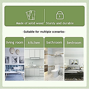 DRSFF Trash Can with Plastic Inner Cylinder Wooden Kitchen Rubbish Container Square Teak Living Room Garbage Bin Office Waste Basket Bedroom Bathroom Storage Bucket