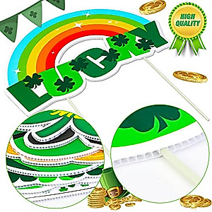 Qpout 8PCS St. Patrick's Day Yard Signs, Yard Signs with Stakes Irish Outdoor Sign Decorations Suitable for Irish St. Patrick's Holiday Party Outdoor Lawn Decorations Lawn Yard Irish Decorations