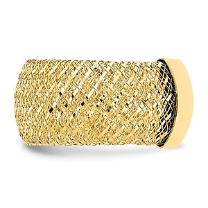 Diamond2Deal 14k Yellow Gold Stretch Ring