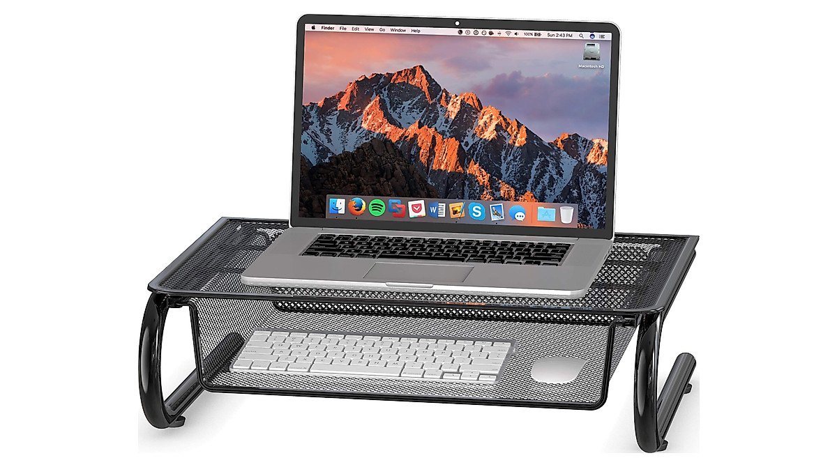 SimpleHouseware Monitor Riser with Drawer - Elevate Comfort