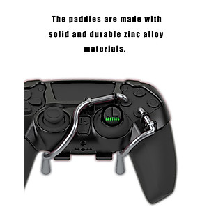 EXknight Leverback V2 Paddles Attachment, Back Buttons Adapter for PS5 Controller | Fit with Thumb Grips (Black)