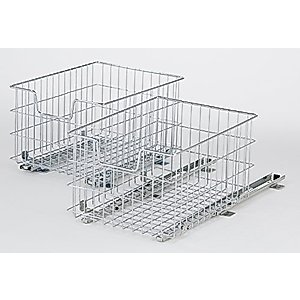 TRINITY Wire Basket w/Slides - Chrome (2-Pack)