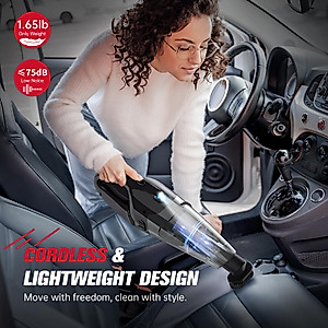 BSRCO Handheld Vacuum Cordless Rechargeable with LED, Lightweight Hand Vacuums Dust Busters Cordless Rechargeable, Hand Vacuum for Car/Home/Pet