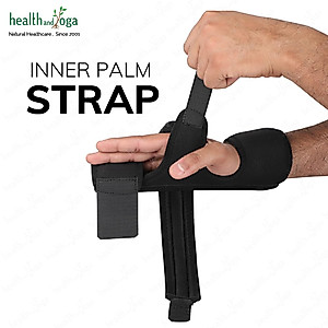 HealthAndYoga™ GuardNHeal Ulnar Gutter Boxer Splint – Must Use for Pinky Finger Splint, Boxer’s Fracture, Ulnar Gutter Wrist Brace, Metacarpal finger splint, Dupuytren's contracture - for Left or Right Hand (Large)
