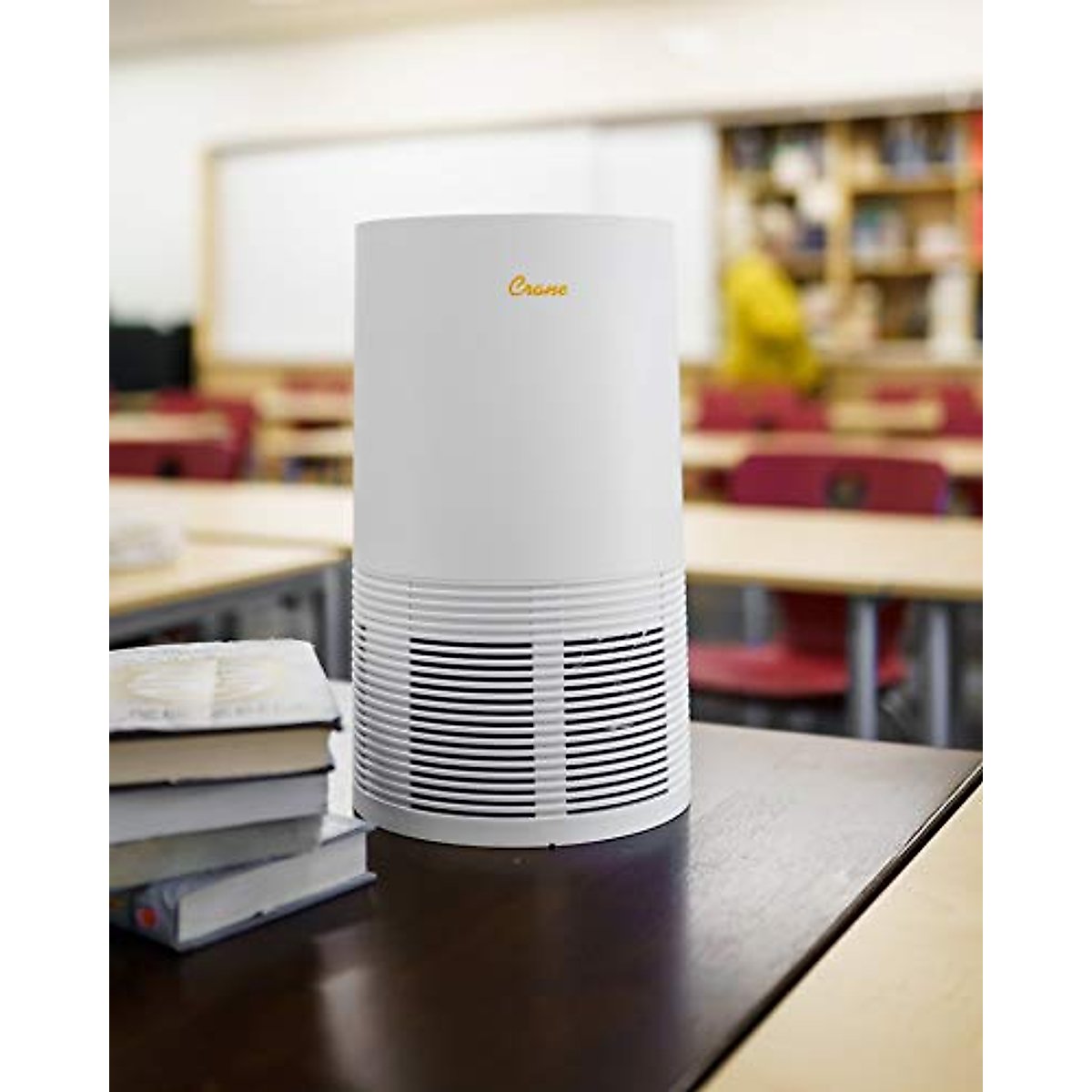 Crane Air Purifier with True HEPA Filter, Germicidal UV Light, 300 Sq Feet Coverage, Timer Function, Sleep Mode, Washable Particle Filter, EE-5068