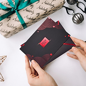 36 Pack Red Gold Foil Embossed Thank You Cards with Envelopes & Stickers,Thank You Cards Business,Thank You Notes,Suitable for Weddings,Graduations,Small Businesses,Corporate Events,Invitations