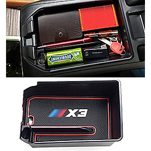 Jaronx Compatible with BMW X3 Console Organizer 2023 2022 2021 2020 2019 2018 G01, Compatible with BMW X4 Center Console Storage Box 2019-2023 G02, Console Storage Tray Organizer Accessories