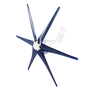 Hilitand 800W Windmill Turbines Generator Small 6 Blade Wind Industrial Machinery Equipment for Marine Home Charging (Blue 12V)