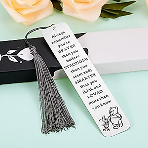 Inspirational 2023 Graduation Gifts for Women Men Bookmark with Tassel Christmas Birthday Gift for Son Daughter Wife Husband BFF Encouragement Gift for Teen Boys Girls Book Mark for BookLover Bookworm