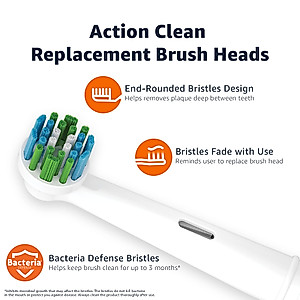 Amazon Basics Electric Toothbrush Head Replacement Brush, White, 5 Count (Fits Most Oral-B Brushes) (Previously Solimo)