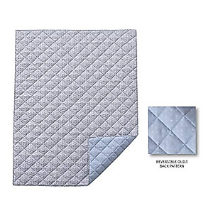 Levtex Baby Trail Mix 5PC Woodland - Animals - Blue, Grey, White - Toddler Set - Kids Bedding - Reversible Quilt, Fitted Sheet, Flat Sheet, Standard Pillow Case, Decorative Pillow