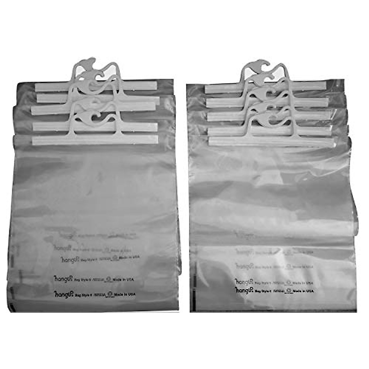 Monaco Original Hang Up Bags, 10-Pack of 12.5" x 14.5" Clear Plastic Hanging Storage Bags for Use in Pharmacy, Classroom, Library, and More