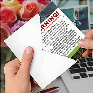 NobleWorks 0411 Grizzly Bear Pepper Spray Mean Birthday Card with Envelope