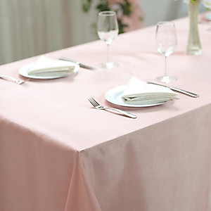 Tableclothsfactory 90x132 Rectangle Dusty Rose Wholesale Satin Tablecloth Banquet Linen Wedding Party Restaurant Tablecloth