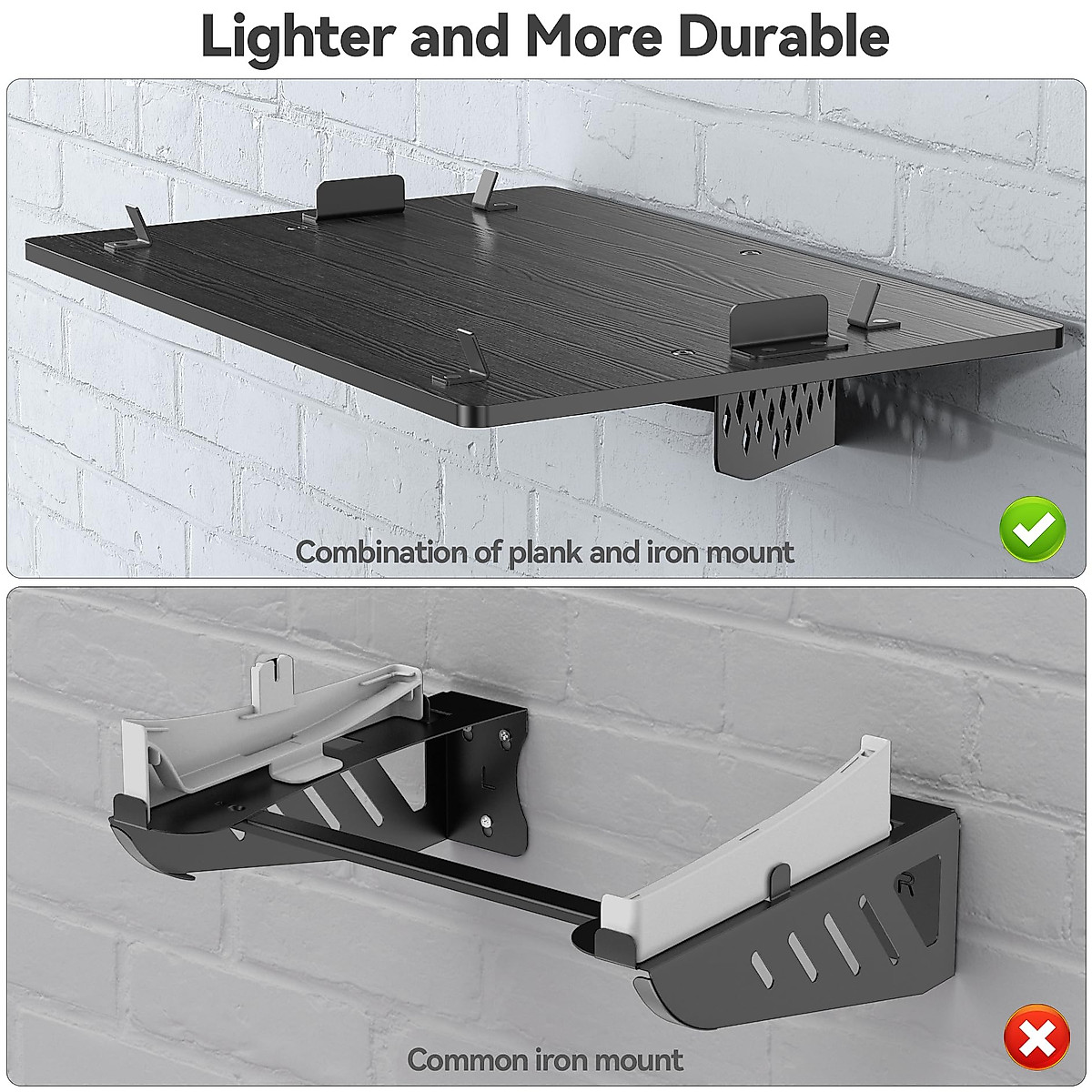 Kosker PS5 Slim Wall Mount Kit Horizontal, PS5 Shelf Wall Mount Horizontal for PlayStation 5 Slim Disc & Digital, PS5 Accessories Base Stand, Upgraded Floating PS5 Wall Mount with Screw Fixing