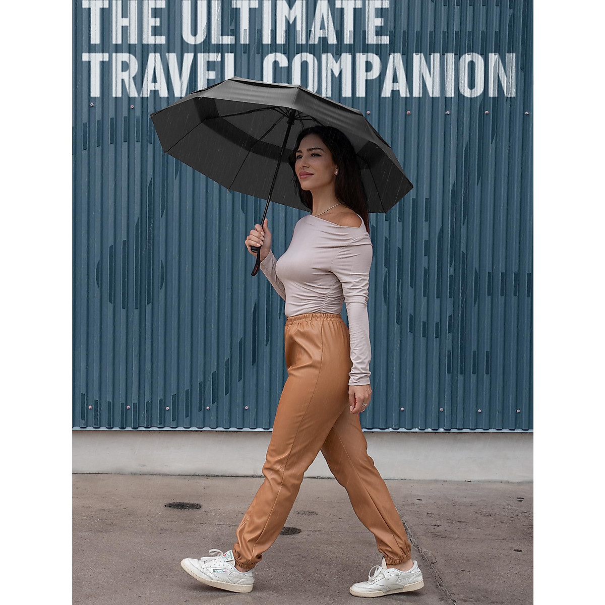 Repel Umbrella Windproof Travel Umbrella - Wind Resistant, Small - Compact, Light, Automatic, Strong Steel Shaft, Mini, Folding and Portable - Backpack, Car, Purse Umbrellas for Rain - Men and Women