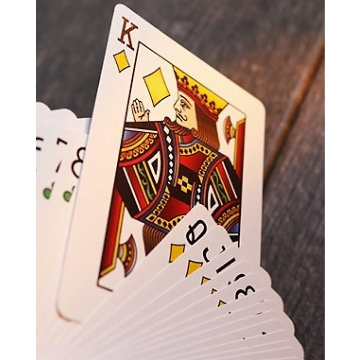 Hesslers (Blue) Rider Back Playing Cards, Unique Four-Color Suites (Includes Poker Hand Reference Cards)