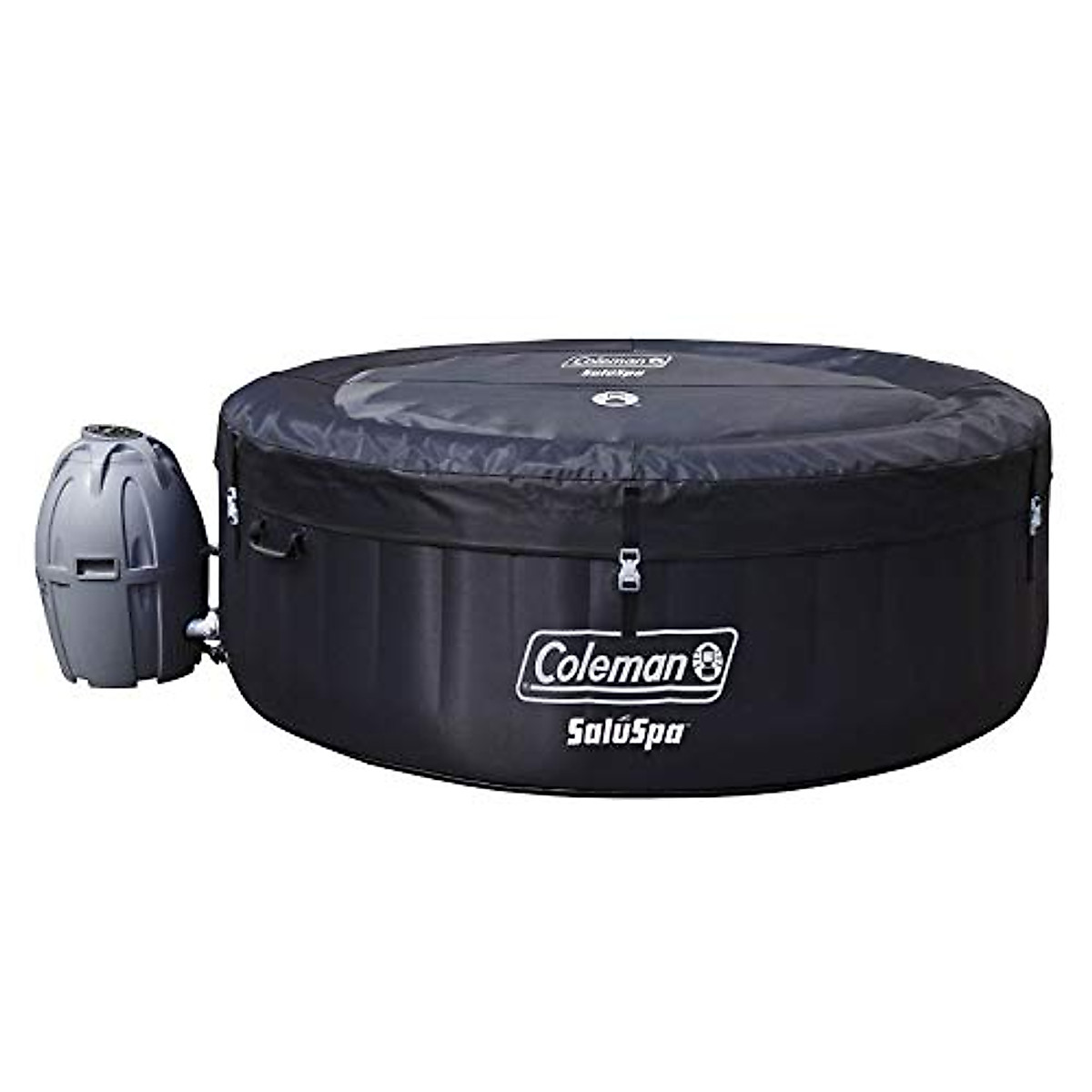 Coleman 13804-BW SaluSpa 4 Person Portable Inflatable Outdoor Round Hot Tub Spa with 60 Air Jets, Tub Cover, Pump, Chemical Floater and 3 Type VI Replacement Filter Cartridges, Black