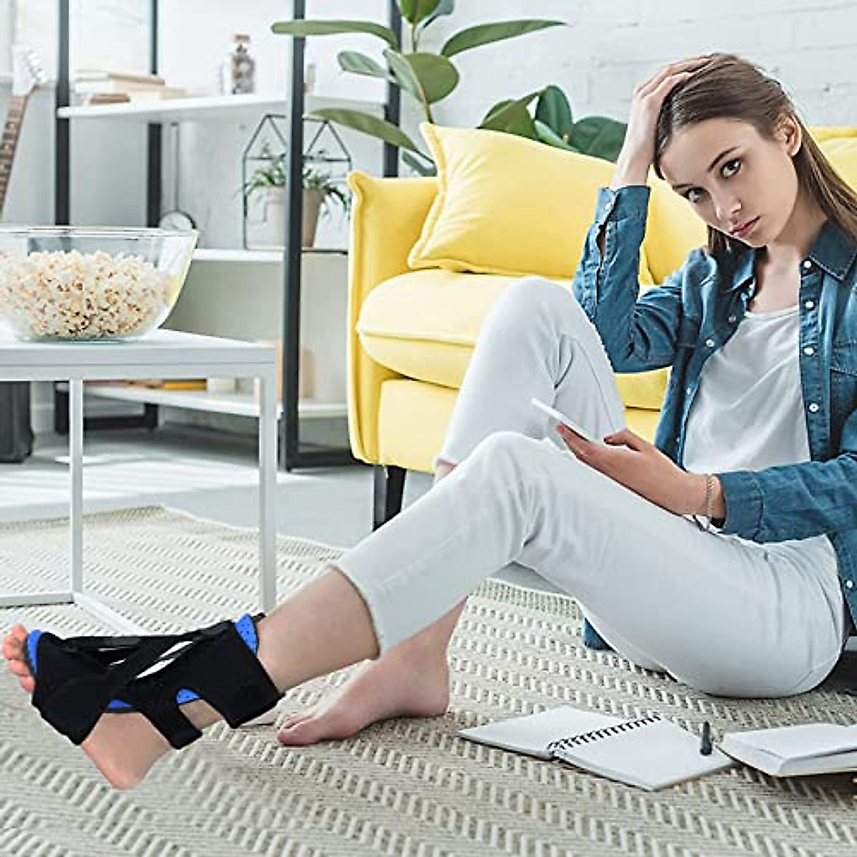 CUCUFA Plantar Fasciitis Night Splint, Plantar Fasciitis Relief Brace Foot Support for Plantar Fasciitis Treatment Heel Achilles Tendonitis Pain Relief for Men Women (Pink)