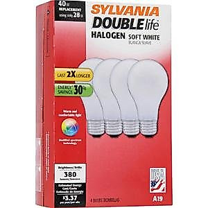 SYLVANIA 50046 A19 43W HALOGEN DBL LIFE