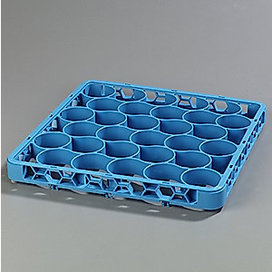 Carlisle FoodService Products REW30S14 OptiClean NeWave Polypropylene 30-Compartment Short Glass Rack Extender, 19-3/4" Length x 19-3/4" Width x 10.87" Height, Blue (Case of 6)