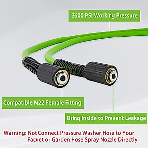 PWACCS Pressure Washer Hose for Power Washer – Pressure Washer Extension Wand