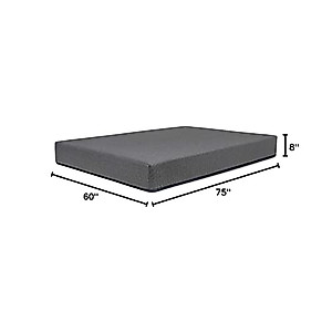 Dreamfoam Bedding Chill 8" Gel Memory Foam Mattress, Short Queen- Made in Arizona