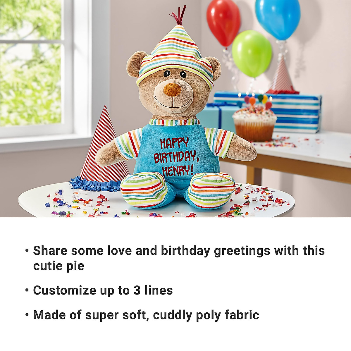 Let's Make Memories Personalized Hop 'N' Cuddle Plush Bunny - Easter Bunny for Kids