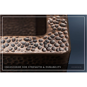 FSW1100 LUXURY 33-INCH HEAVY 12-GAUGE DARK PATINA COPPER FARMHOUSE SINK, INCLUDES ACCS, FLAT FRONT