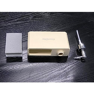 GOOD4YOU Lot of Two Manual Soap Dispenser, Organizer on Countertop, 2-in-1 Manual Dish Soap Dispenser and Sponge Holder, Durable ABS Material, Countertop for Kitchen & Bathroom