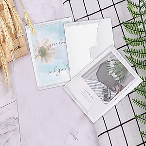 50 Pieces Clear Stamp and Die Storage Bag Pockets with Label Stickers Envelopes Scrapbooking Storage Cutting Dies Stencil Organizer for Card Making, Clear Stamp Storage(5.5x7.5 Inch)