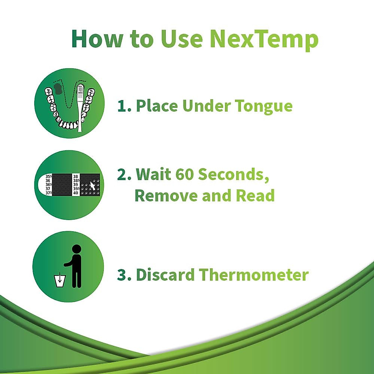 NexTemp® Ultra Single-Use Thermometers: Individually Wrapped 100-pack, Provides Superior Accuracy and Maximum Infection Control. Perfect for Businesses, Schools, First-Aid, Home, and Travel! (Celsius)