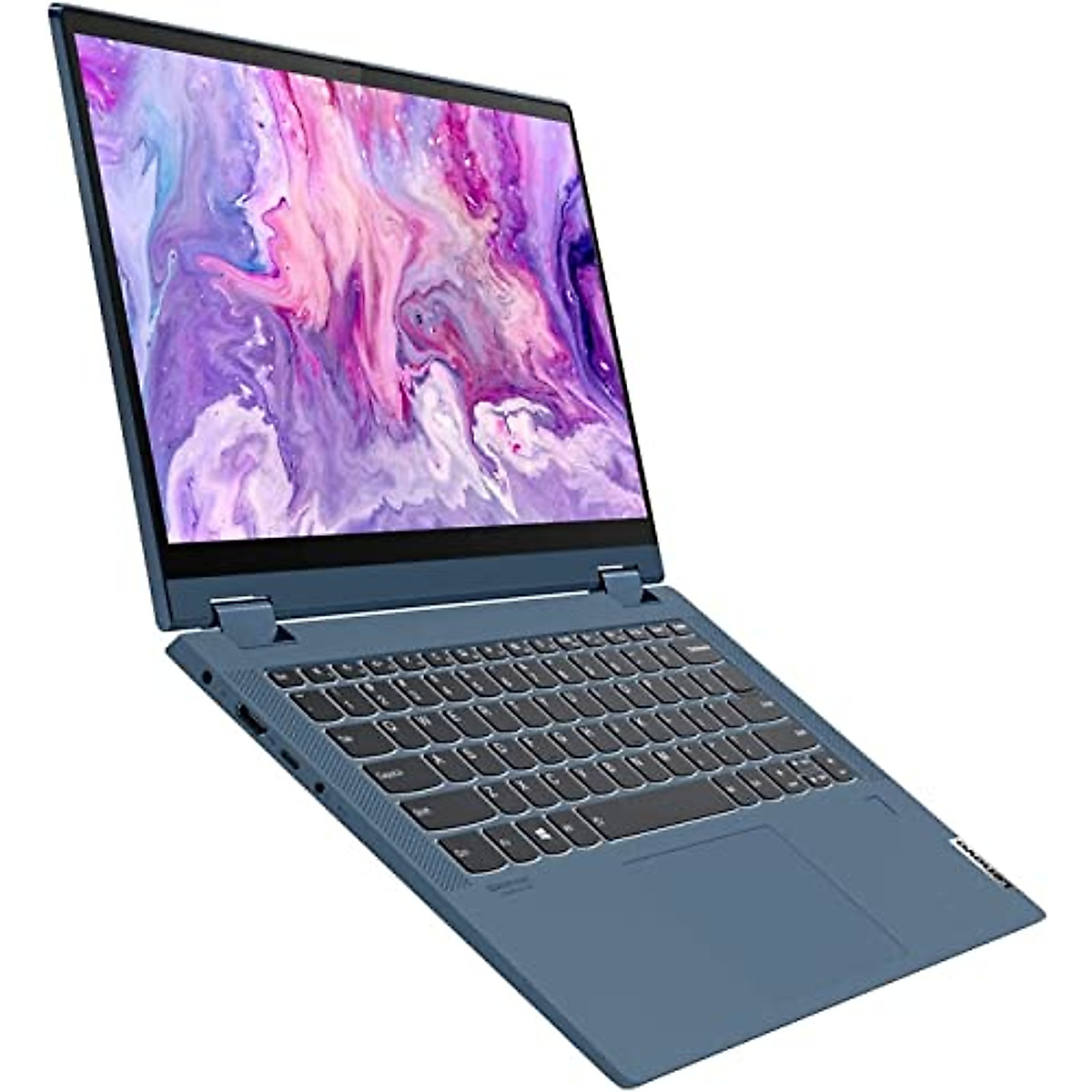 Lenovo IdeaPad Flex 5 14" FHD Touchscreen Convertible 2 in 1 Laptop, AMD Ryzen 3 5300U, 4GB RAM, 128GB SSD, Abyss Blue, Windows 11 S, 32GB Hotface USB Card