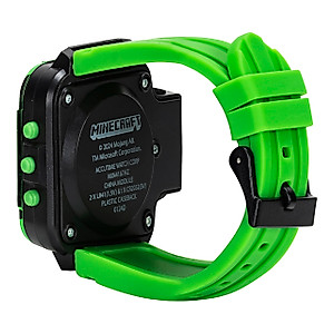 Accutime Minecraft Creeper Merch - Kids Digital Watch with LED Flashlight, Light Show, and Green Creeper Design - Officially Licensed Minecraft Toy Watch for Boys and Girls Ages 3+