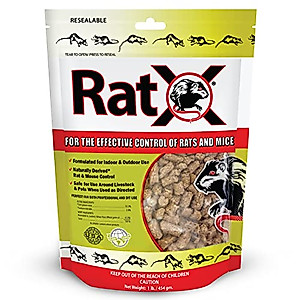 EcoClear Products 620101, RatX All-Natural Poison Free Humane Rat and Mouse Rodenticide Pellets, 1 lb. Bag