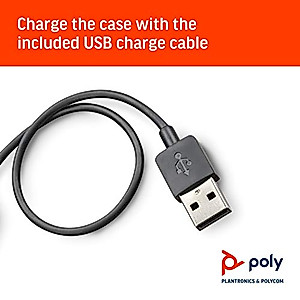 Poly (Plantronics + Polycom) Voyager Legend Portable Charge Case - Headset Case Charger, black