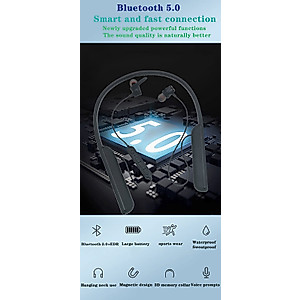 Bluetooth Headphones Neckband Earphone Wireless Headset Neck [1000mAh] 100 Hours Playtime 360 Days Standby,Built-in Mic Sports Noise Cancelling for Help Sleep/Audio Books/Video Conference travel