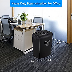 Paper Shredder, 12-Sheet Cross Cut with 5.55-Gallon Basket, P-4 Security Level, 3-Mode Design Shred Card/CD/Staple/Clip, Heavy Duty with Jam Proof System, Paper Shredder for Office (ETL)