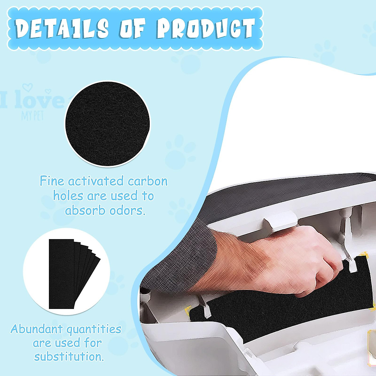 PerKoop Large Capacity Cat Litter Box Bags, 150 Count, Activated Carbon Filter, Compatible with Litter-Robot 3