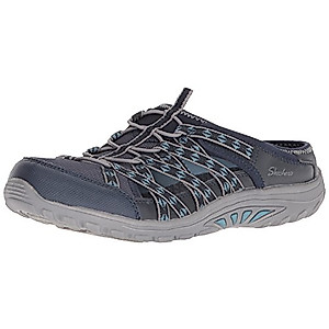 Skechers Women's Reggae Fest-Marlin-Fisherman Open Back Mule Relaxed Fit & A/C Memory Foam Water Shoe, Navy, 9 M US
