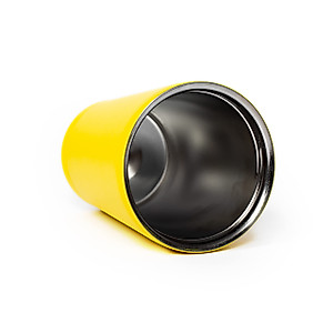 bioGo Reusable Coffee Cup | No Spill Tumbler | Spill Proof Coffee Travel Mug for Women | Insulated Travel Coffee Mug with Lid | Hot Togo Coffee Thermos Bottle Men | To Go Cup (Yellow, 13oz /350ml)