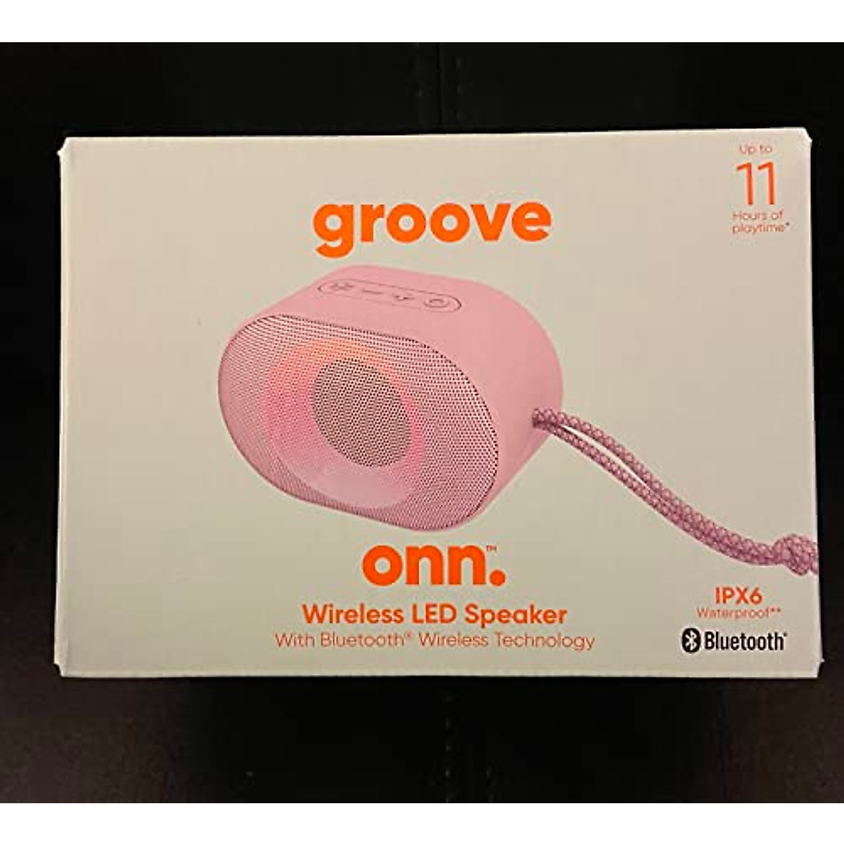 Onn Wireless LED Bluetooth Speaker (Purple)